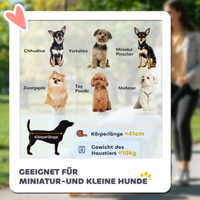 Skládací kočárek pro psy Kočárek pro psy do 10 kg se 3 koly, síťovaná okénka Držák na pohár Úložný koš 109,5x57,5x106,5 cm Červený