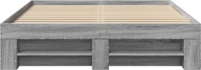 Rám postele šedý sonoma 140 x 190 cm kompozitní dřevo 3295504