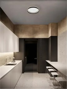 LED stmívatelné černé moderní stropní svítidlo Ormi