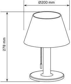 LED Stmívatelná solární lampa VIOLA LED/3,7V 1200 mAh IP44