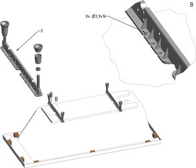 Nohy k vanám EXCLUSIVE S Nastavitelnost: 12-15 cm Nohy k vanám EXCLUSIVE 5139300