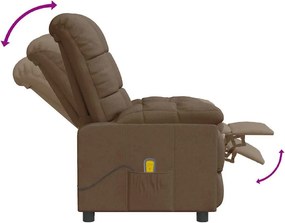 Masážní křeslo hnědé textil 289810