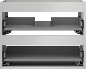 Mexen Box-A, závěsná skříňka 60 cm, 2 zásuvky, matná šedá, 91AX0-0600-470-2-62