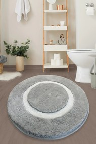 L´essentiel Maison Koupelnová předložka, akrylát Quadrato Frame - Grey 90, Šedá