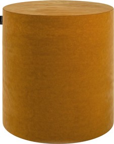 Sedák Barrel- válec pevný barva žlutá látka lesklé, sametová