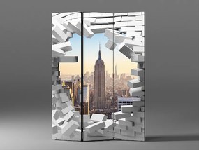 3D paraván výhled na new york Rozměr: 135 x 180 cm