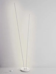 LED stmívatelná bílá stojací lampa Intec