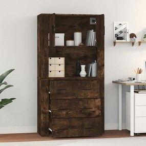 Skříň highboard kouřový dub kompozitní dřevo 3185388