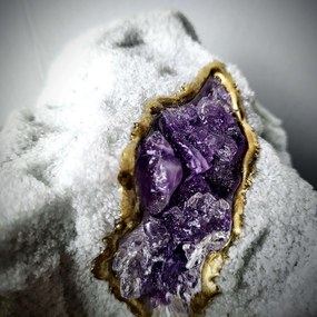 Skleněná geoda a svícen ARCTIC GLACIER | Decorhand