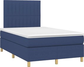 Box spring postel s matrací modrá 120x200 cm textil 3142487