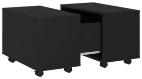 Konferenční stolek černý 60 x 60 x 38 cm dřevotříska - Default Title