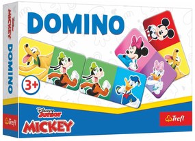 Domino papírové Mickey Mouse a přátelé 21 kartiček společenská hra v krabici 21x14x4cm