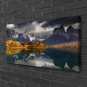 Obraz na plátně Hora Jezero Krajina 125x50 cm
