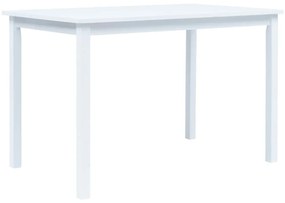 Jídelní stůl - masivní kaučukovník - bílý | 114x71x75 cm