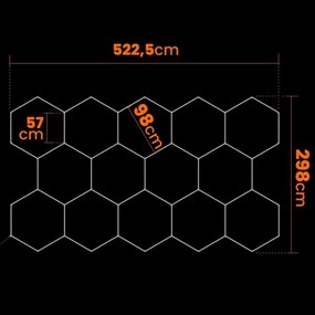 LED Stm stropní svítidlo HEXAGON LED/570W/85-265V 5000K CRI 90 IP54 bílá