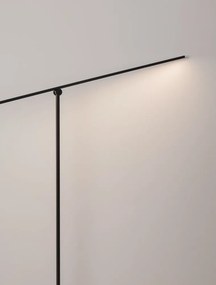 Matně černá kovová LED stojací lampa s ohybatelnou konstrukcí/stmívatelná (výška 144 cm) Tenso – Nova Luce