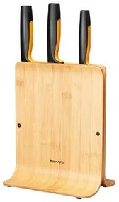 FISKARS Kuchyňské vybavení - Blok s noži, 3 ks, bambus 1057553