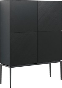 XXXLutz VYSOKÁ KOMODA, černá, 120/160/40 cm home24 - Online Only komody - 002611003401