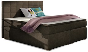 Kontinentální postel 140 cm Abbie (hnědá) (s matracemi). 1027408