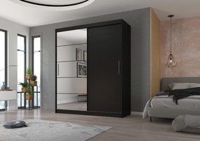 ADRK Furniture Posuvná skříň se zrcadlem ESTI 180 SW-ESI-180-B