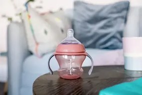 Tommee Tippee Přechodový hrnek se savičkou a pítkem 150ml Pink / od 4