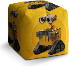 Sablio Taburet Cube Wall-E robot Žlutý - 60x60x60 cm