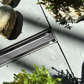Odtokový žlab REA Neox Slim Pro 90, broušený nikl