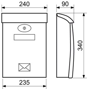 Poštovní schránka BK 03, hnědá