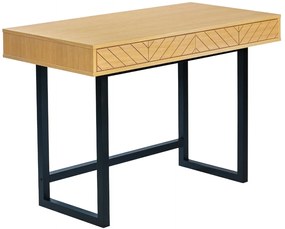 OnaDnes -20% Dubový rýhovaný pracovní stůl Woodman Camden 110 x 55 cm