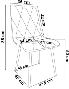 Jídelní židle MADISON sametová, béžová