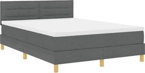 Postel s boxspringem s polštářem Tmavě šedá 160 x 200 cm textil 3338854