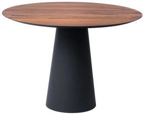 OnaDnes -20% Hnědý dubový jídelní stůl Marco Barotti 110 cm s matnou černou podnoží