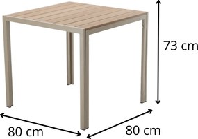 Zahradní stůl Devon 80 cm béžový