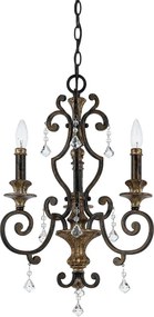 Elstead MARQUETTE rustikální lustr 43 cm 3xE14 starý bronz