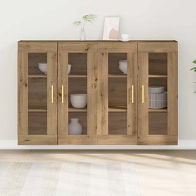 Nástěnné skříně 2 ks Artisanový dub 69,5 x 34 x 90 cm 3334306
