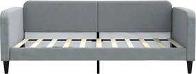 Válenda s přistýlkou a zásuvkami světle šedá 100x190 cm textil 3196895