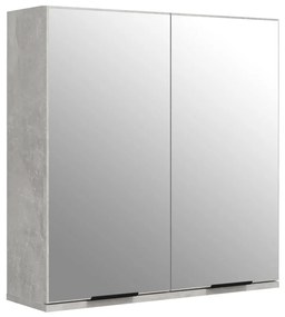 vidaXL Koupelnová zrcadlová skříňka betonově šedá 64 x 20 x 67 cm