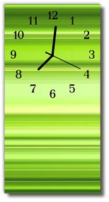 Skleněné hodiny vertikální Umělecký vzor graficky zelený