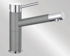 Kuchyňská vodovodní baterie Blanco ALTA Compact silgranit perlově šedá/chrom lesk 520729