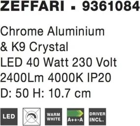 Stropní LED svítidlo NOVA LUCE ZEFFARI 40W 4000K 9361084
