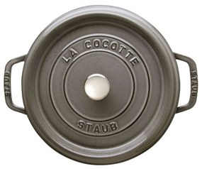 Staub Cocotte hrnec kulatý 24 cm/3,8 l šedý, 1102418