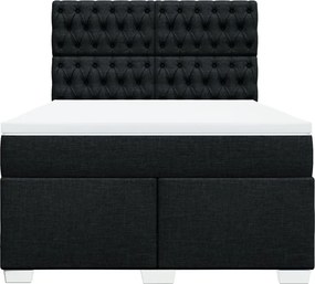 Box spring postel s matrací černá 140 x 190 cm textil 3290492