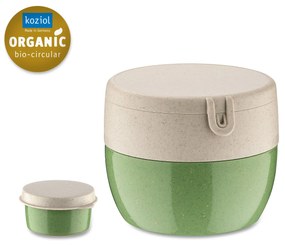 BENTOBOX M třídílný s poklopem Zelená Organic KOZIOL