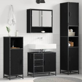 Sada koupelnového nábytku 3 ks Černý dub 90 x 33 x 60 cm 3402541