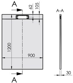 Sapho, KAZUKO sprchová vanička z litého mramoru, obdélník, 120x90cm, bílá