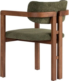 Tmavě zelené jídelní křeslo s područkami Toscana – Kalune Design