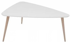 TRIANGO S konferenční stolek, bílý/dub sonoma