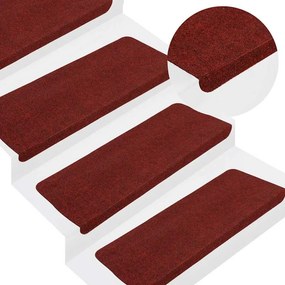 Samolepicí podložky na schody 30 ks Červená 65x24,5x3,5 cm 3365916