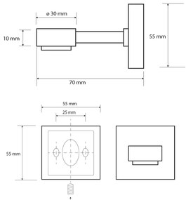 Sapho X-SQUARE mýdlenka magnetická, chrom - XQ801