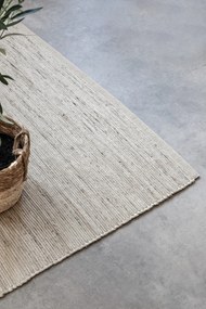 Hanse Home, Kusový koberec Handloom 105960 Dhaka Ivory White, 80x150, bílá, chodba / předsíň